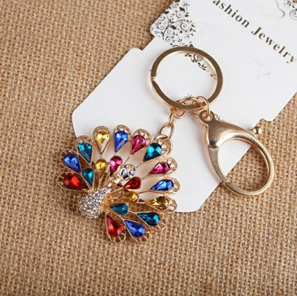 Accessories | Peacock Keychain Gold Or Silver | Poshmark
